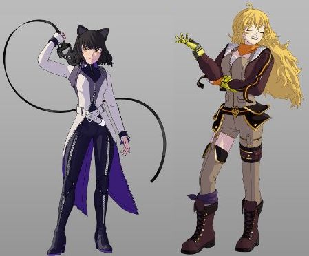 Yang presenting her gf, Blake [edit of new RWBY promotional poses] | Scrolller