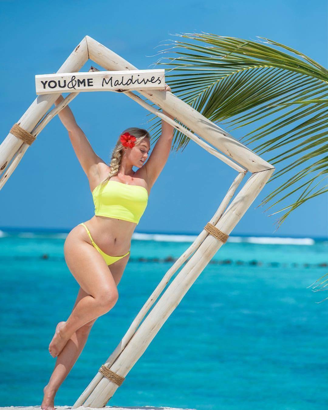 Yellow bikini at the Maldives | Scrolller