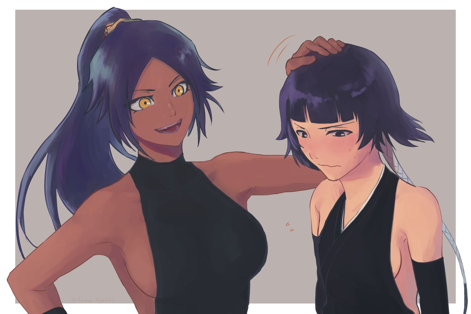 Yoruichi Petting Soi Fon - [Bleach] | Scrolller