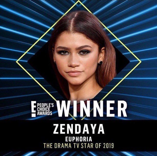 Zendaya won the drama TV star of 2019 for her performance in euphoria !! | Scrolller