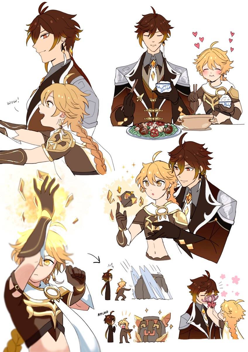 Zhongli and Aether, let's hope for all the luck on Zhongli's banner | Scrolller