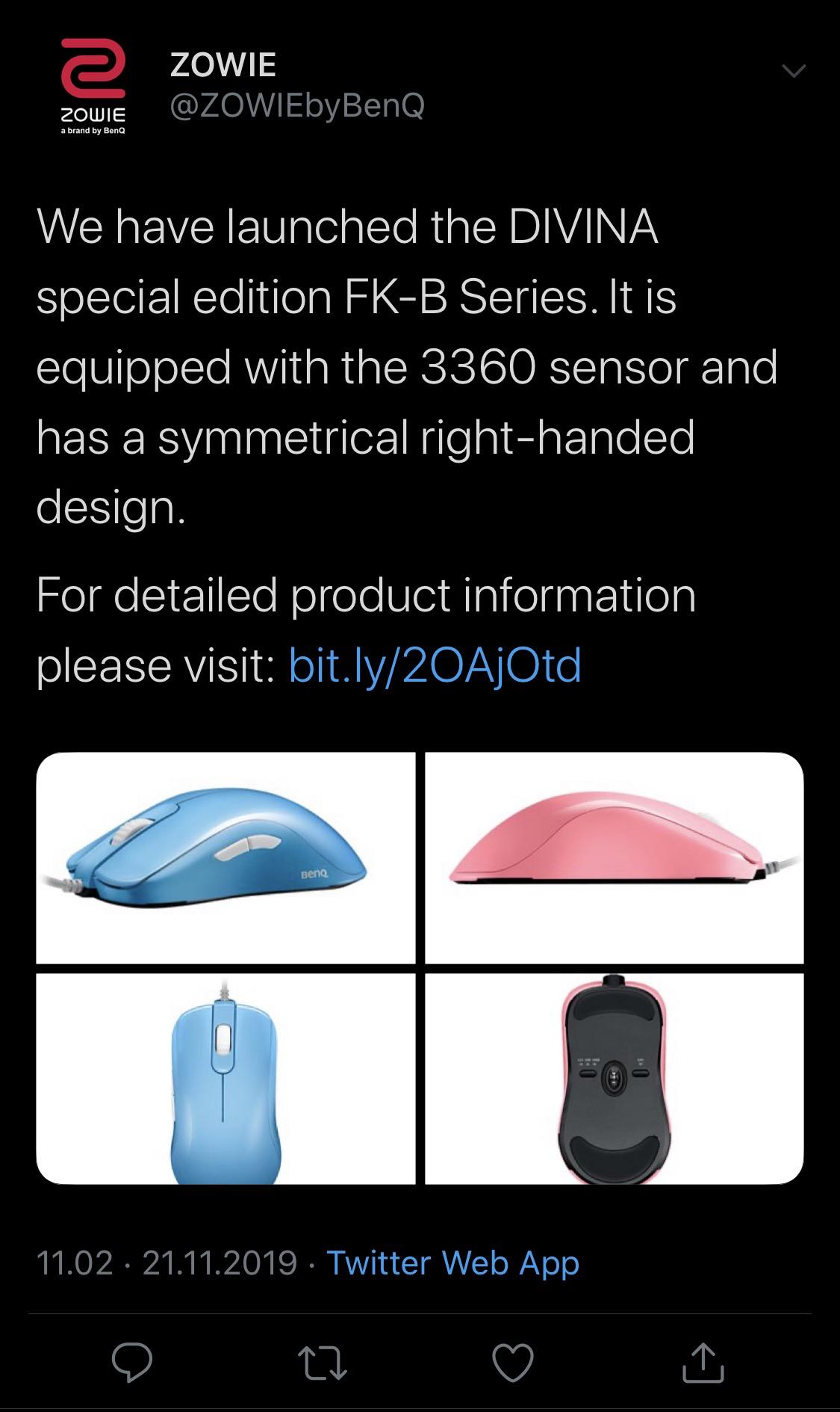 Zowie FK2-B Divina Announced! | Scrolller