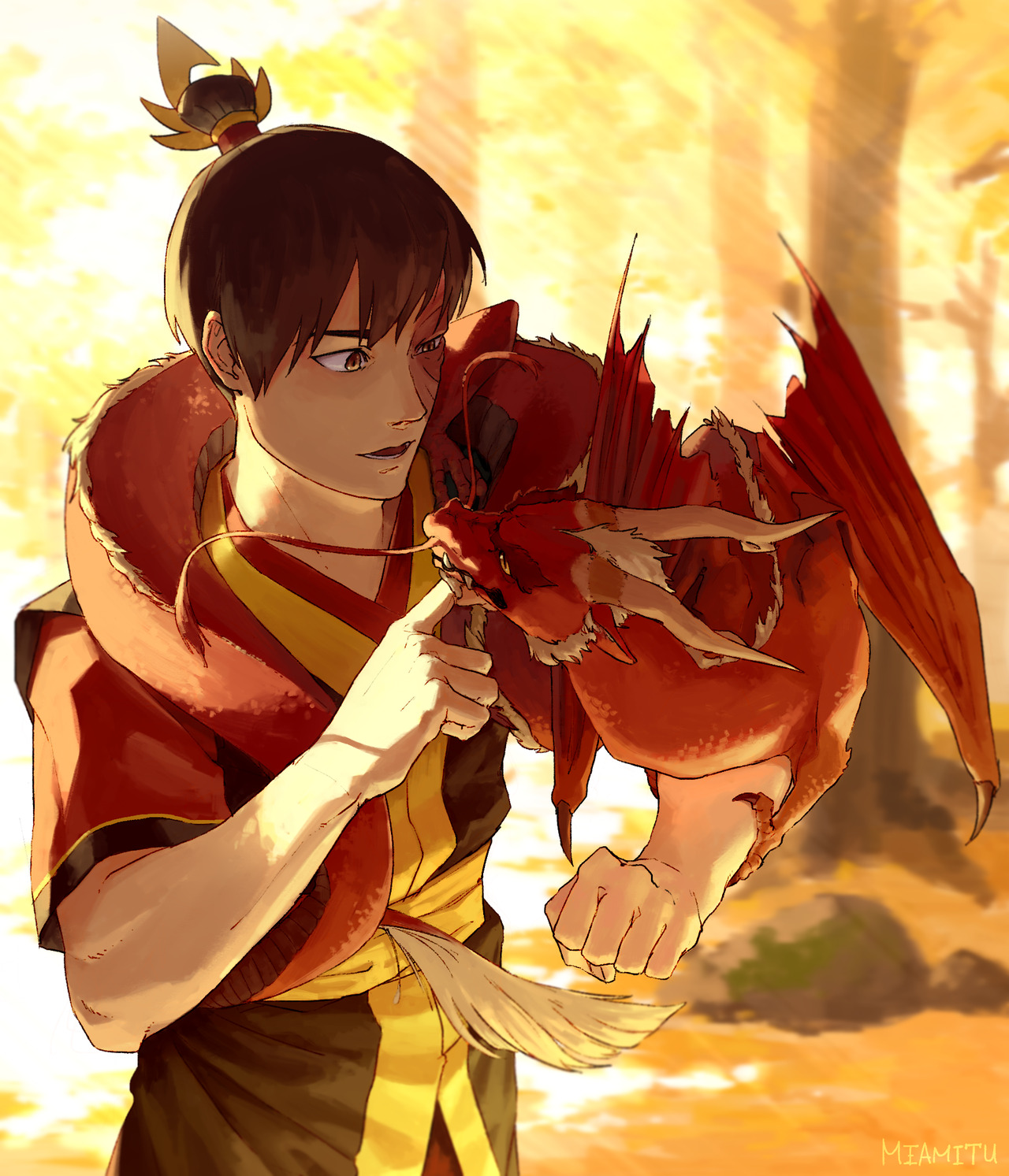 Zuko and his dragon by Miamitu | Scrolller