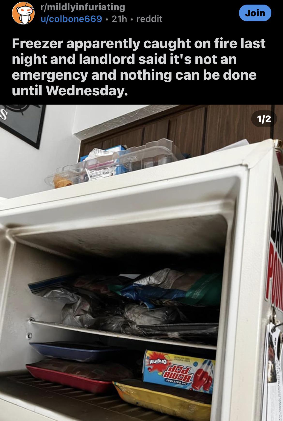 “A Fire? In a SeaParks?!” I mean freezer… | Scrolller