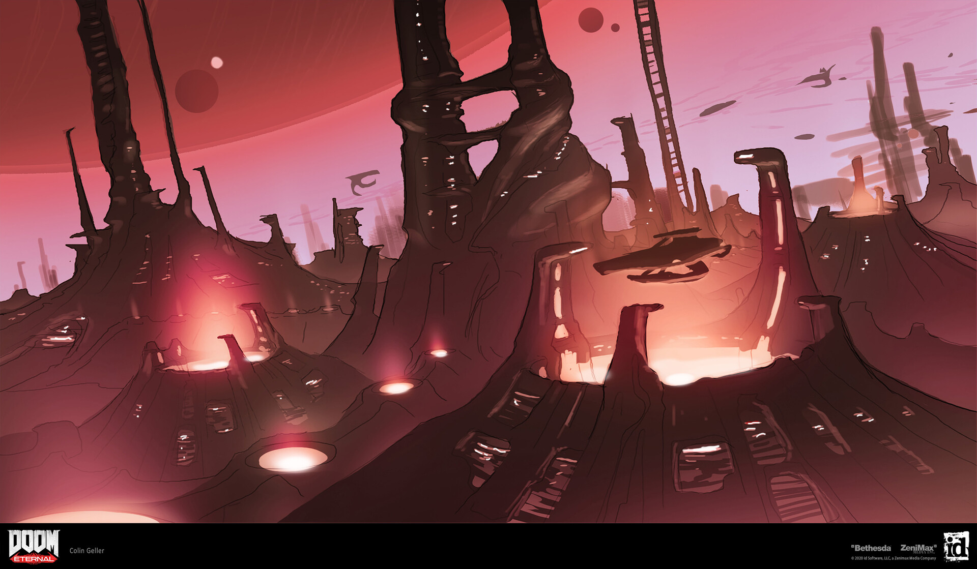 "Future Hell" concept art 4 from Doom Eternal; by Colin Geller | Scrolller