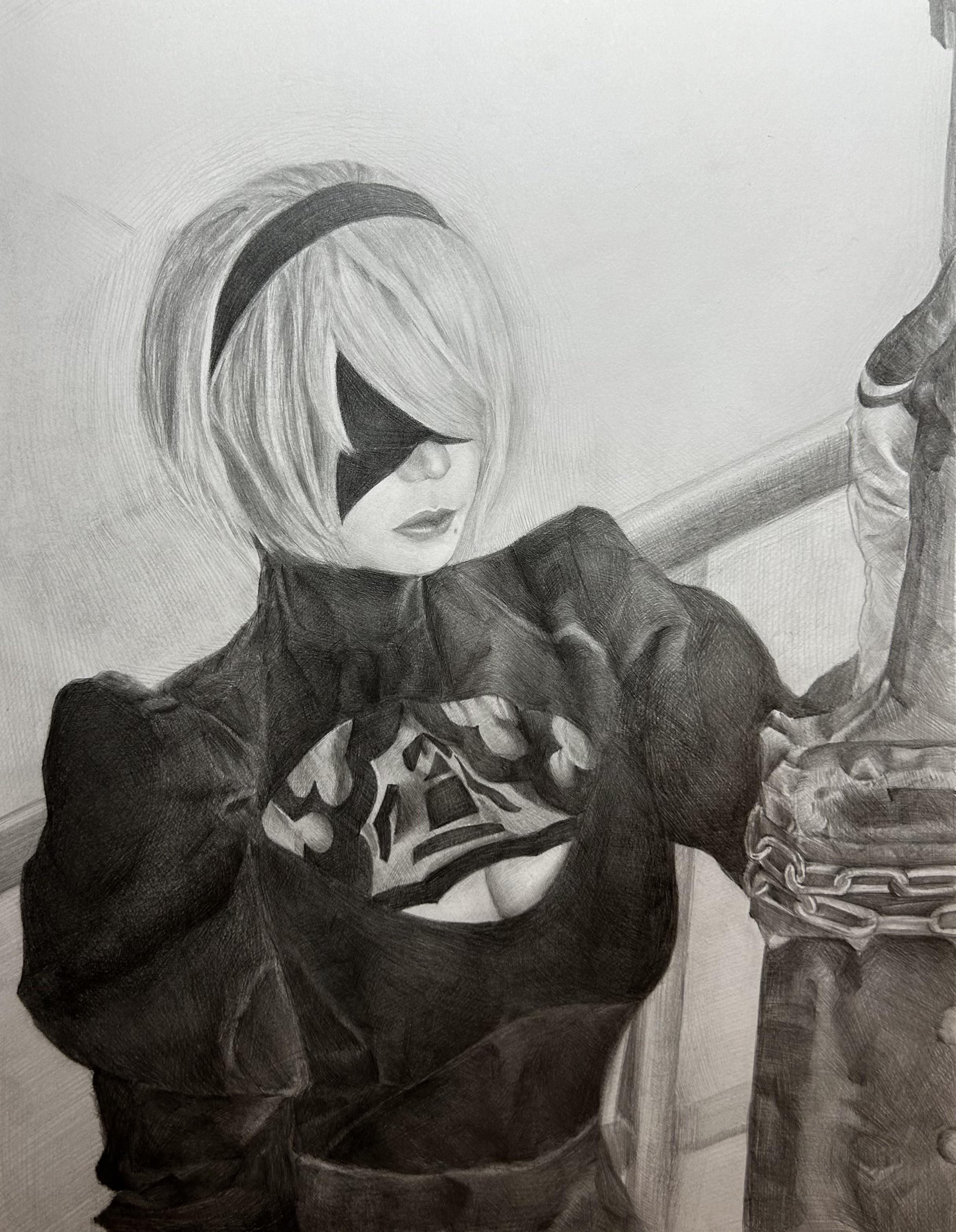 [oc] 2B drawing I drew | Scrolller