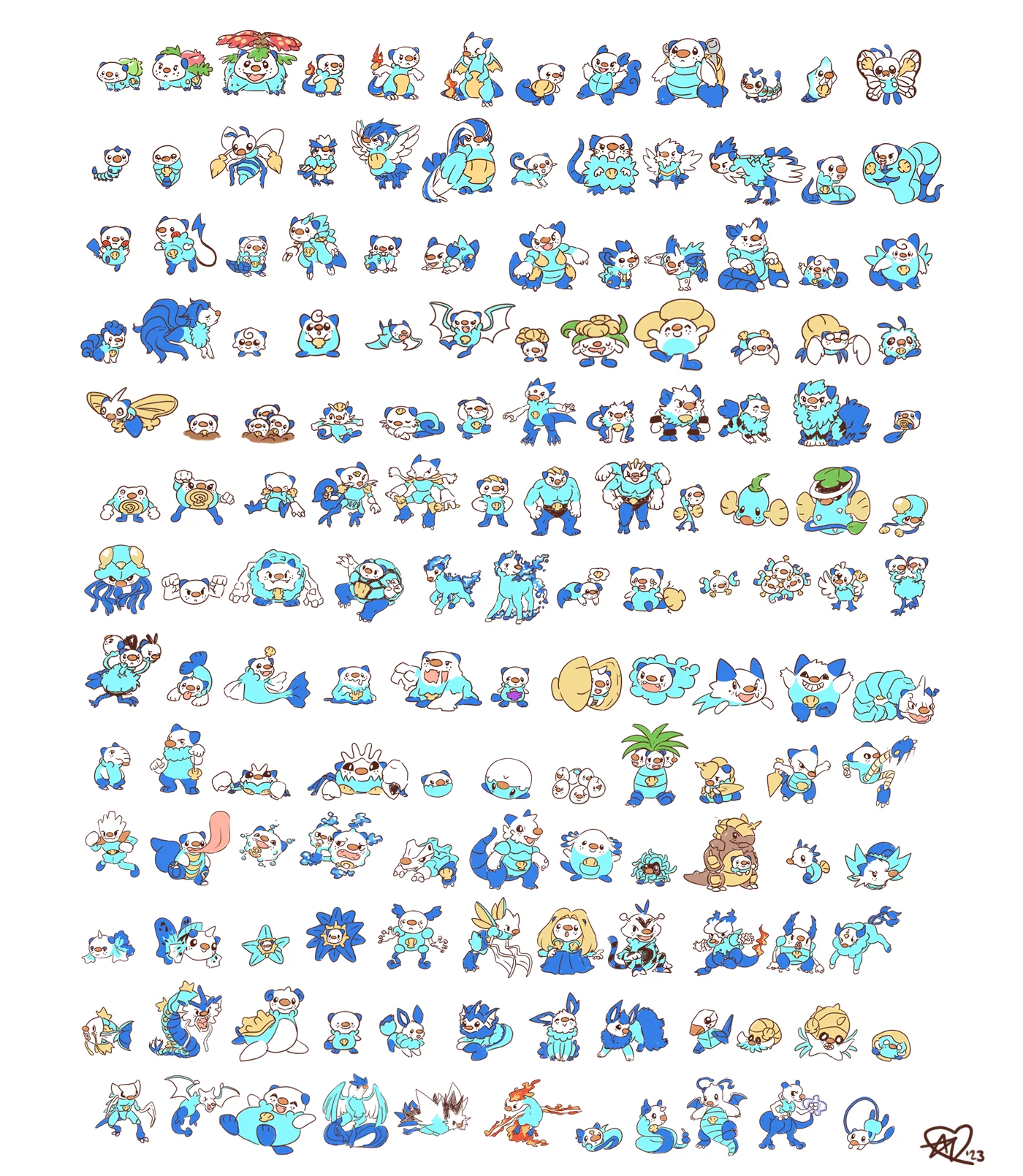 [OC] Generation 1 but they're all Oshawott | Scrolller