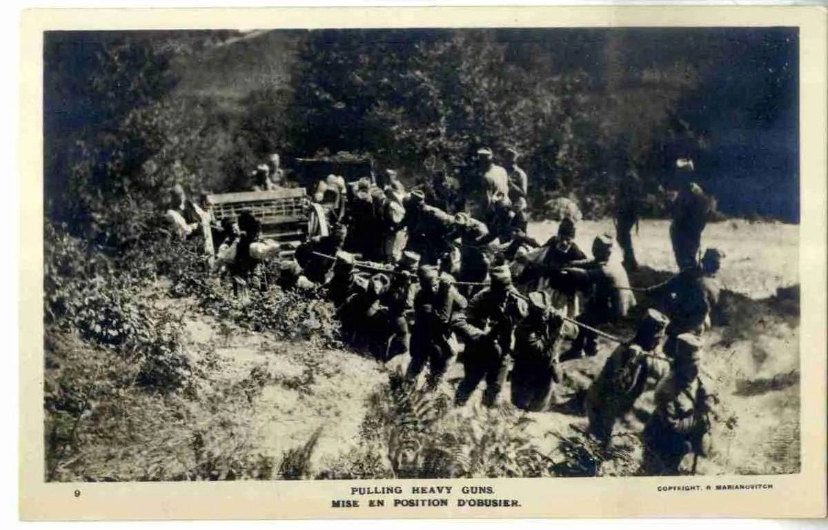 "Pulling Heavy Guns", WWI - undated | Scrolller