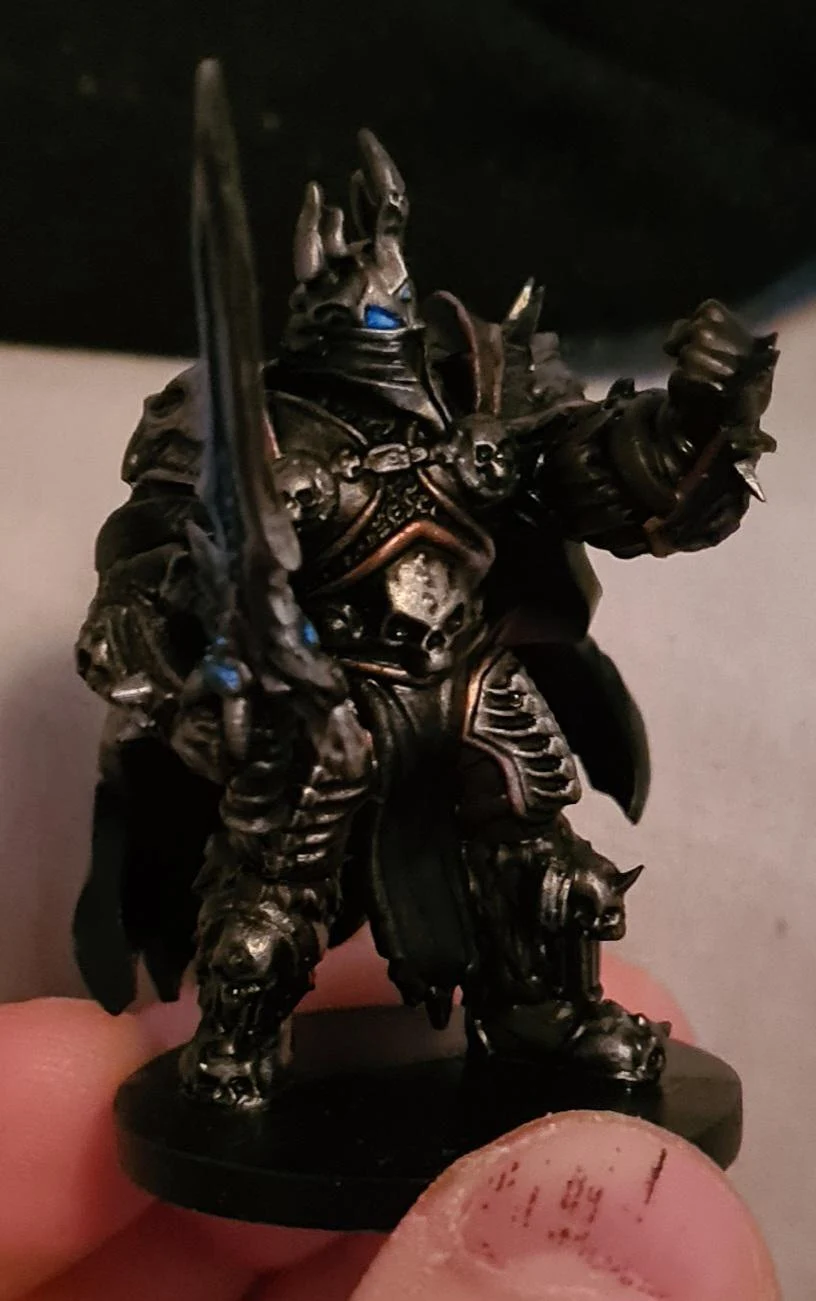 Here's my take of the Lich King from the Wrath board game. Still lots to do, but I felt it ...