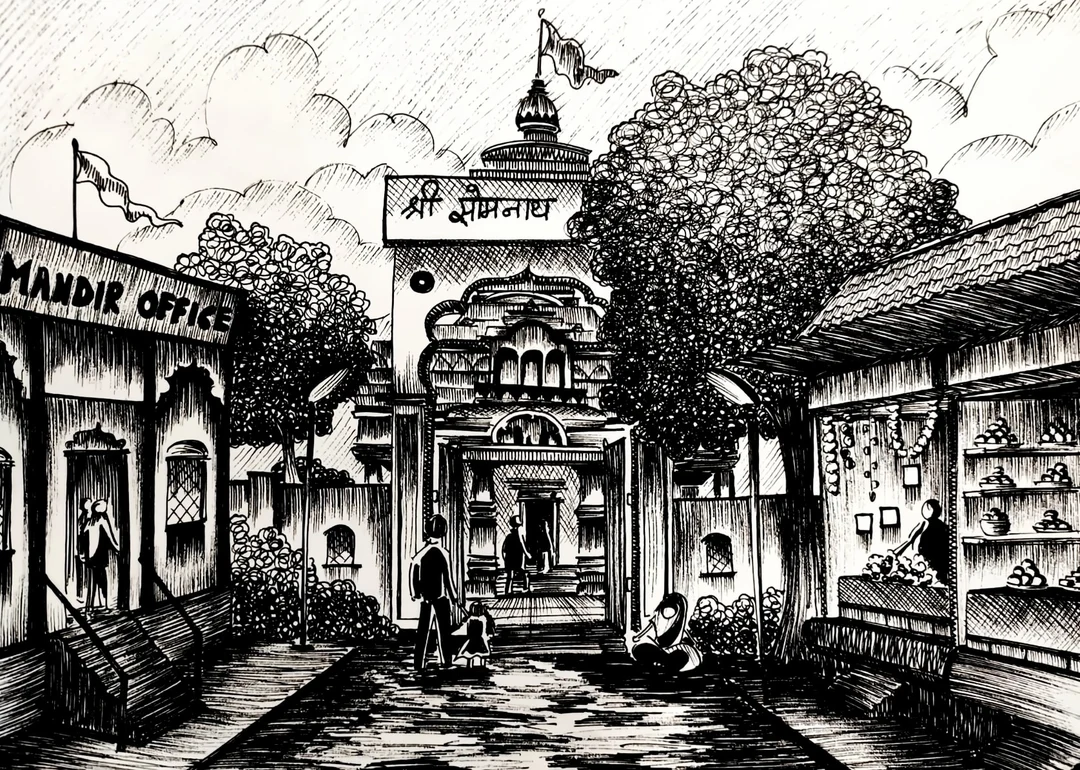 I drew a fictional Temple complex. What do you think? | Scrolller