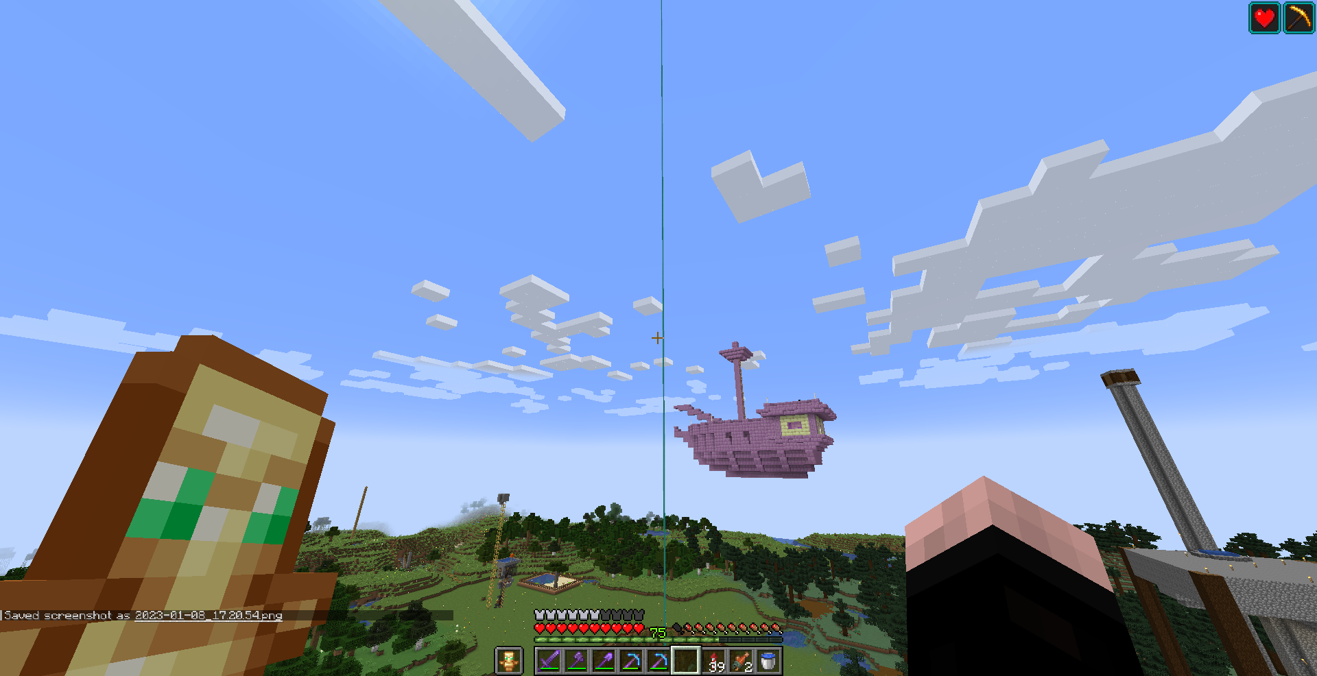 I built an Endship in the overworld ! | Scrolller