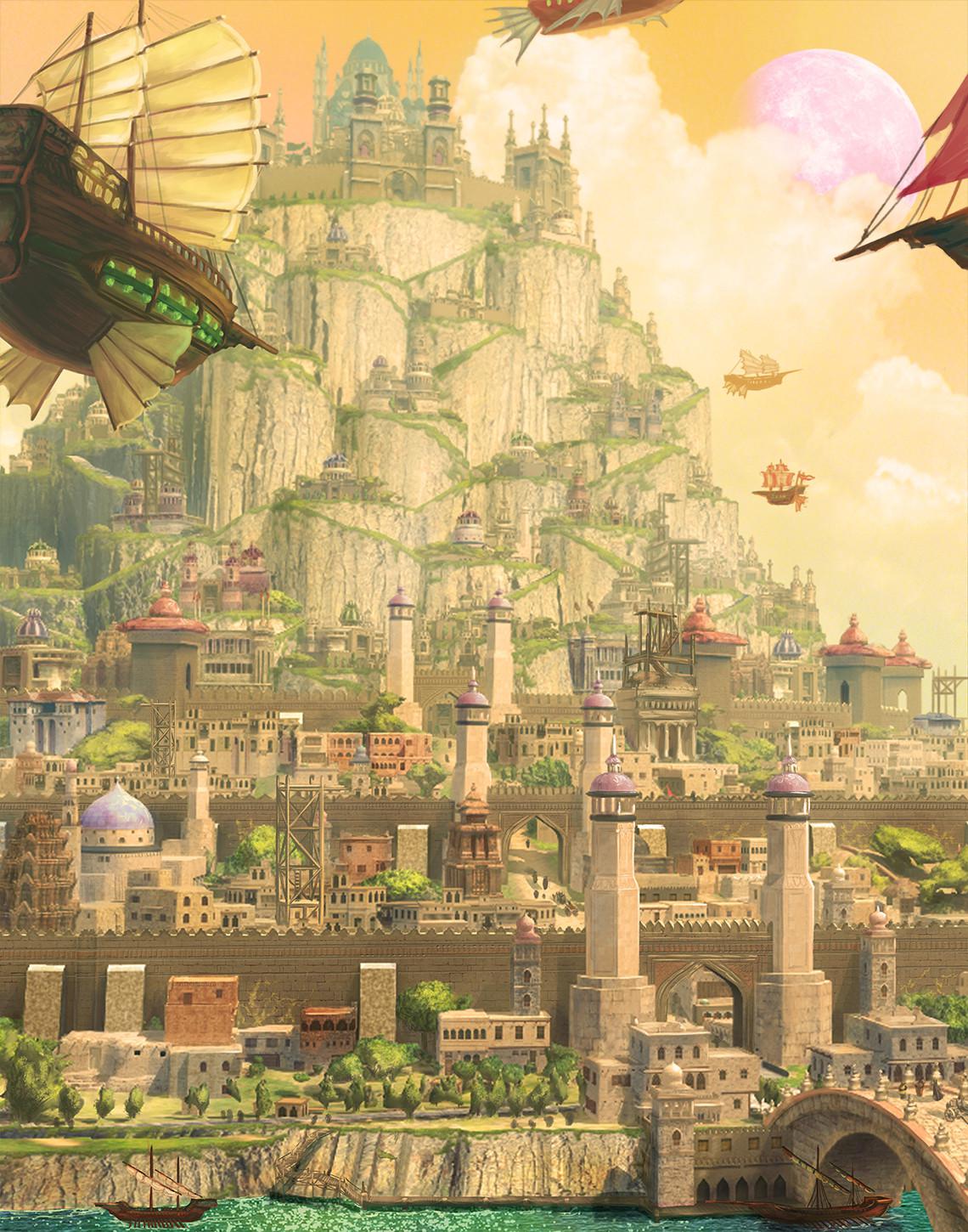 Ratnám capital of Ishpüria by artist Scott Jones with fellow artist Matt Spencer | Scrolller