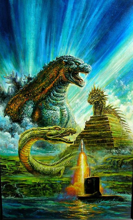 Cover art by Bob Eggleton (Godzilla and the Lost Continent by Marc Cerasini) | Scrolller