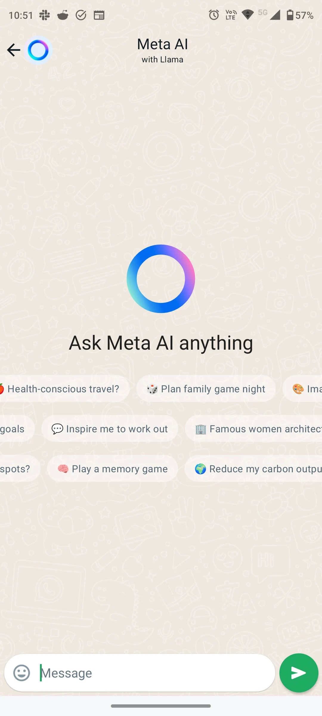 META AI inside whatsapp | Scrolller