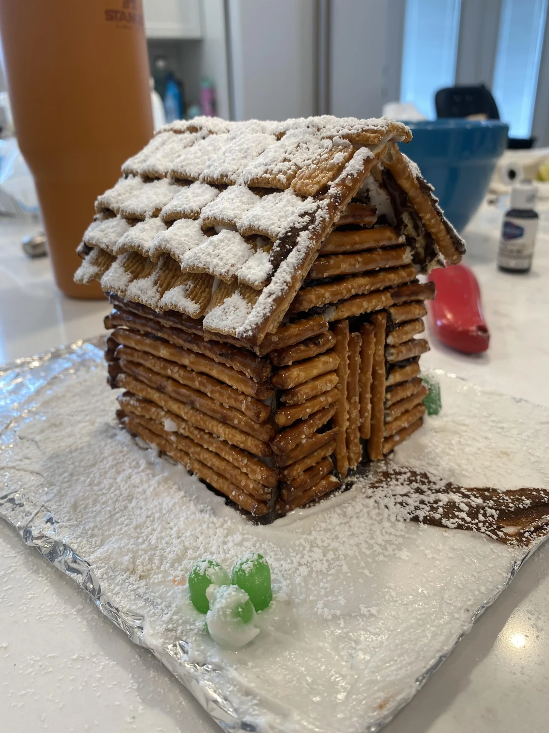 My Gingerbread Log Cabin | Scrolller