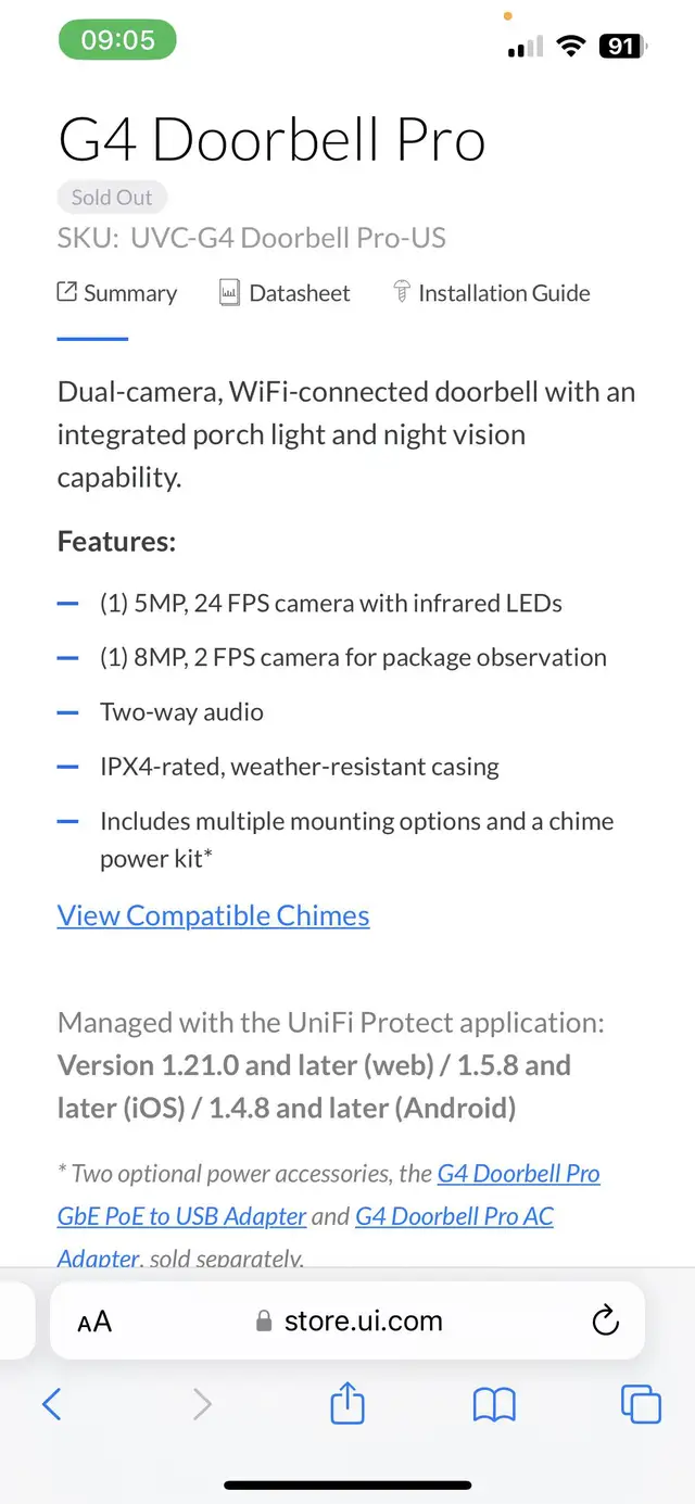 G4 Doorbell Pro: has UniFi secretly removed NFC or the fingerprint reader? | Scrolller