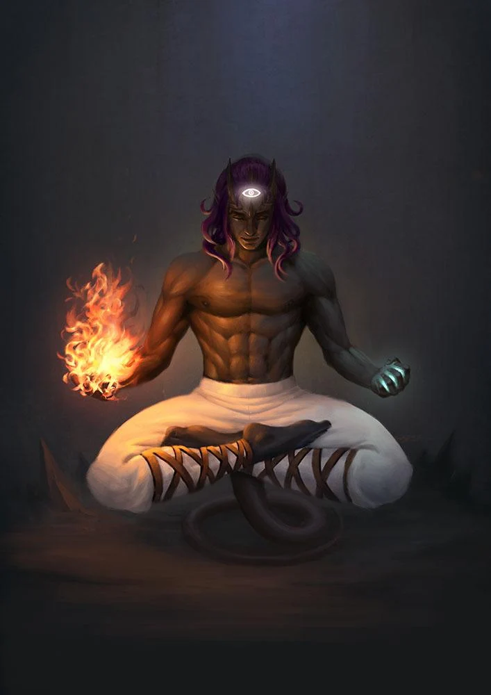 Aishma, Tiefling Monk | Scrolller