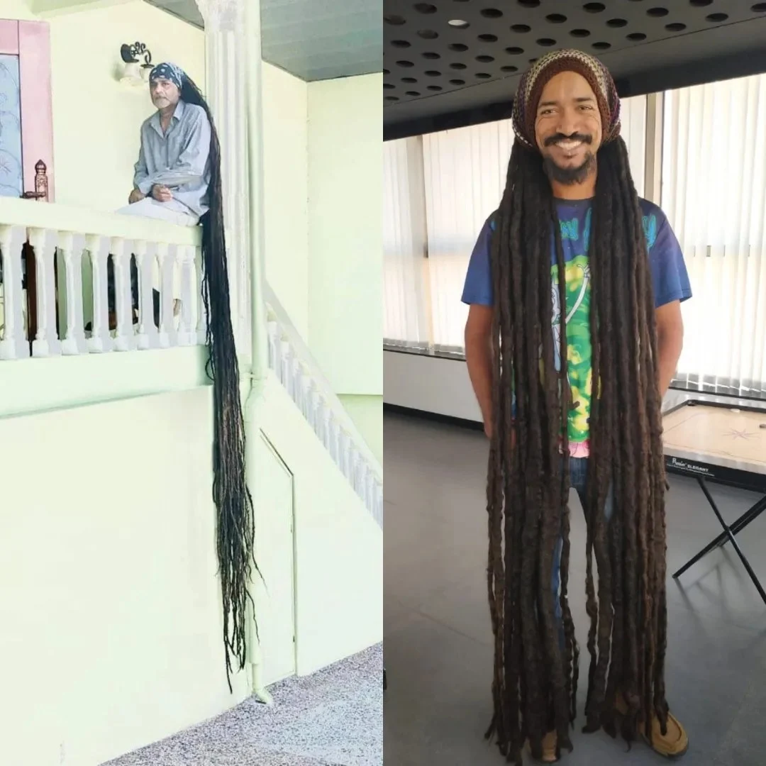 And you guys thought my dreads are long😁😁 Meme Papa Dreads😦😧😨 Lovely week to all n Keep Smiling ...