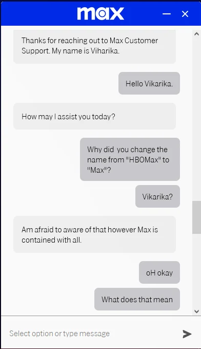 Viharika explains why HBOMax changed | Scrolller