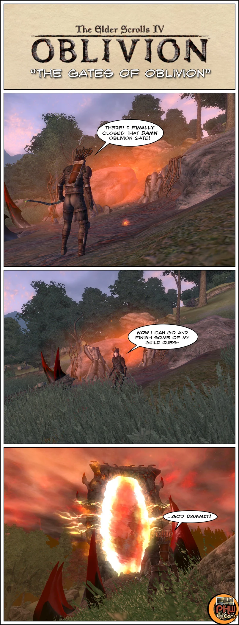 Re-discovered some Oblivion comics I made back in 2006 | Scrolller