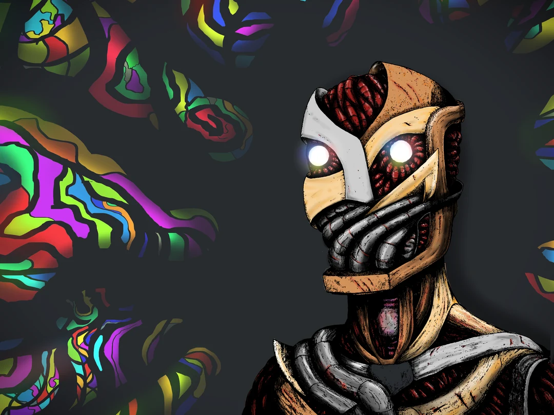 "From Another Dimension", BlueNozh (me), Digital and Ink, 2023 | Scrolller