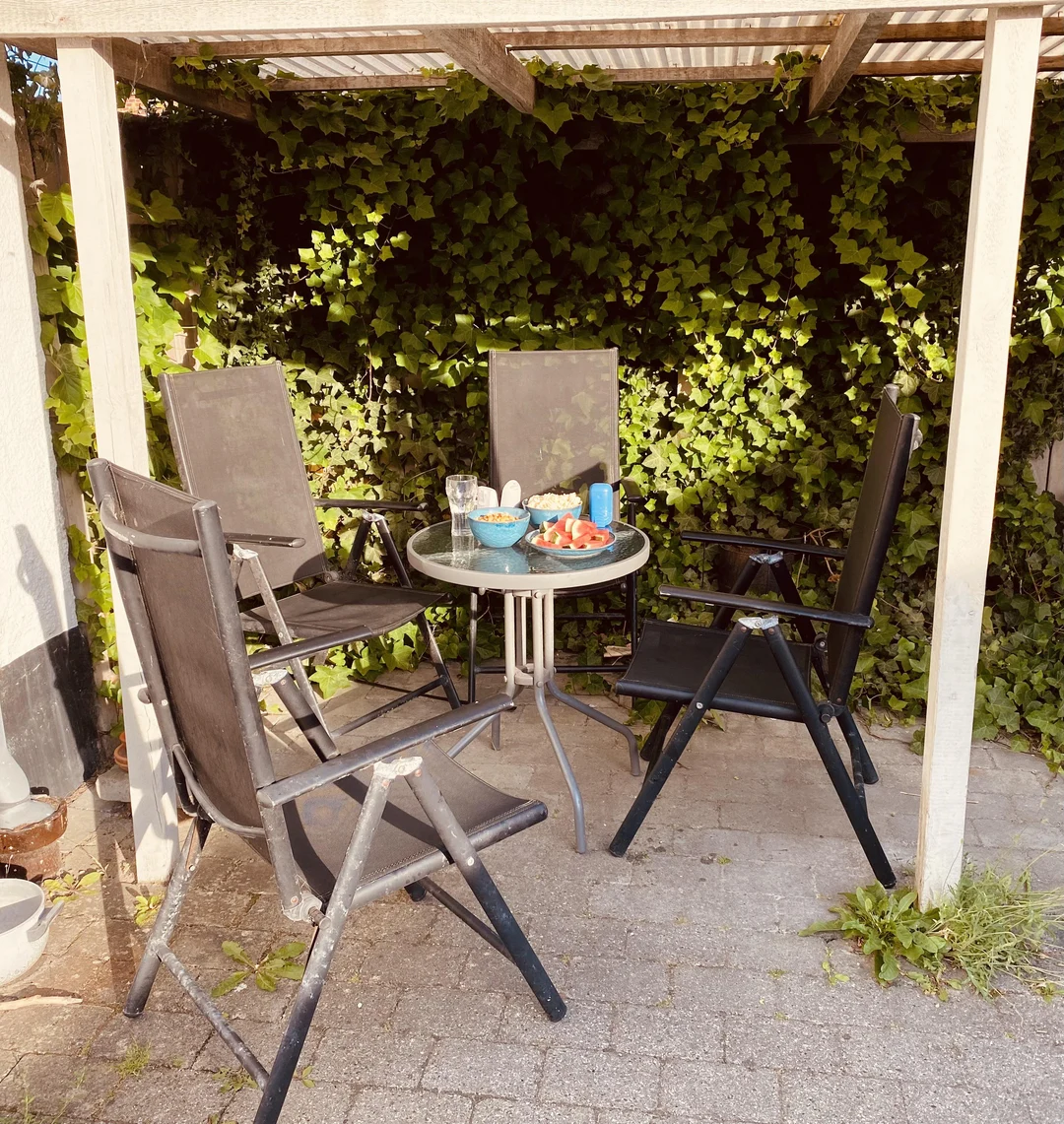 Our little nook in the garden yard for outdoor eating and entertaining | Scrolller