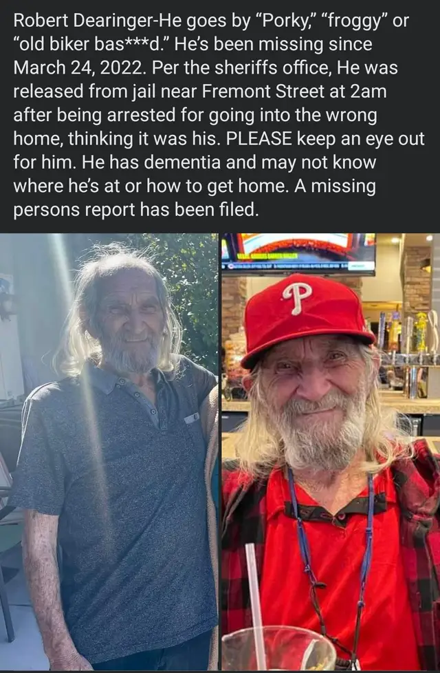 MISSING PERSON! My Uncle Bob has gone missing in the Fremont area. He has dementia. Please keep ...