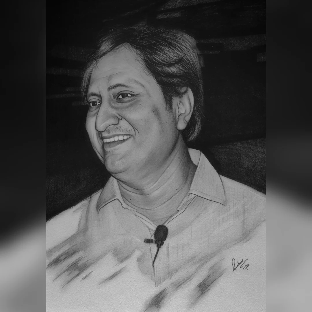 Made this Artwork of one of the finest Indian Journalist - Ravish kumar. | Scrolller