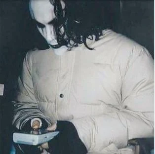 Brandon Lee playing his Gameboy on the set of The Crow (1994) | Scrolller