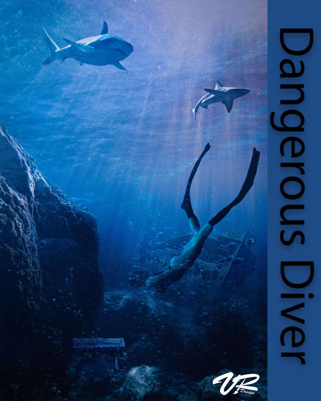 Dangerous Diver, Me, Digital (Photo Manipulation), 2022 | Scrolller