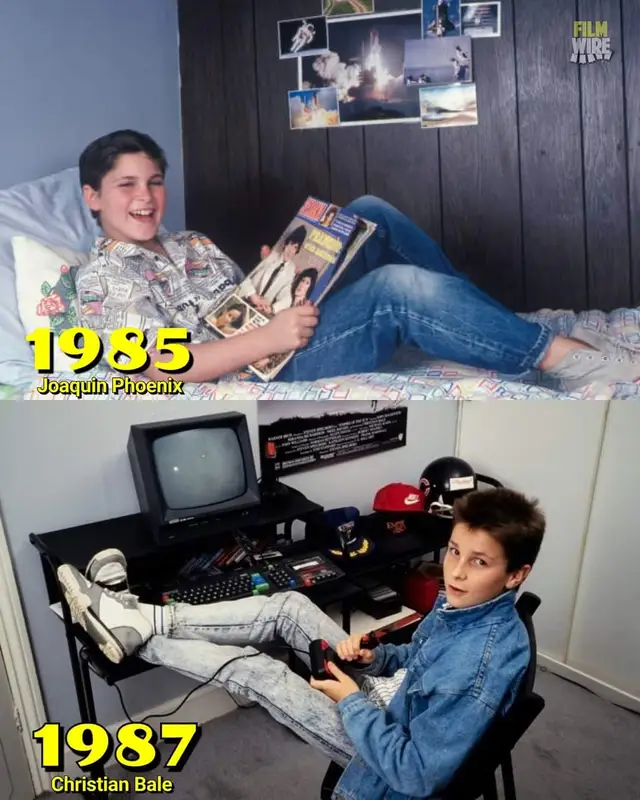 Joker & Batman (Joaquin Phoenix & Christian Bale) in the 80s. | Scrolller