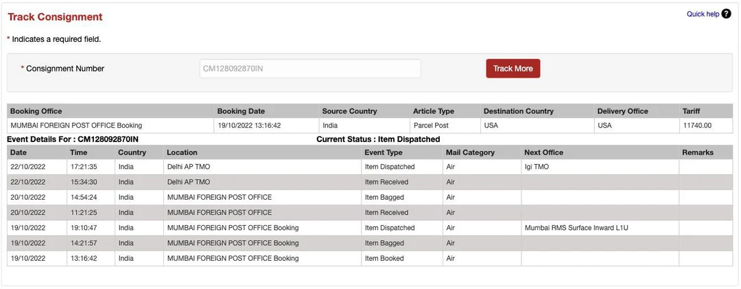 Help needed tracking consignment sent via India Post | Scrolller