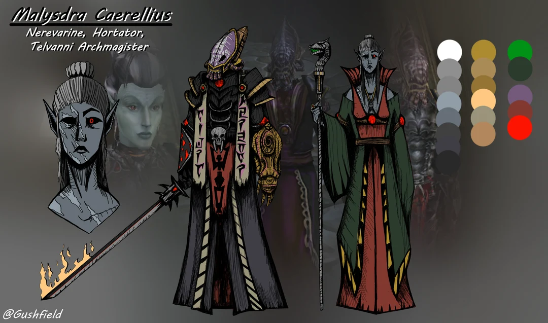 Nerevarine Reference Sheet by me! (@gushfield) | Scrolller