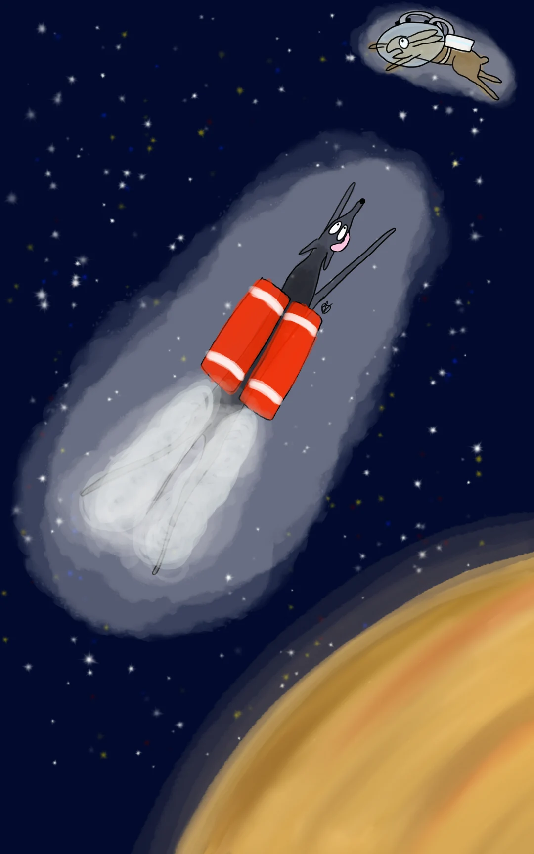 Interstellar Greyhound, Me, Digital, 2023 | Scrolller