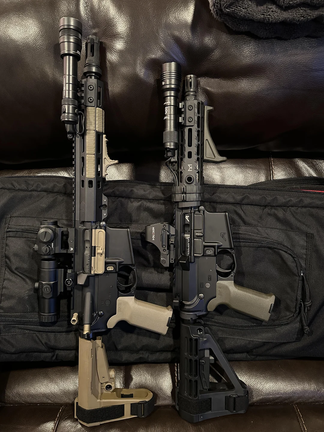 First two builds complete, how did I do? Left is 5.56/.223 the right is 300BLK. Details in ...