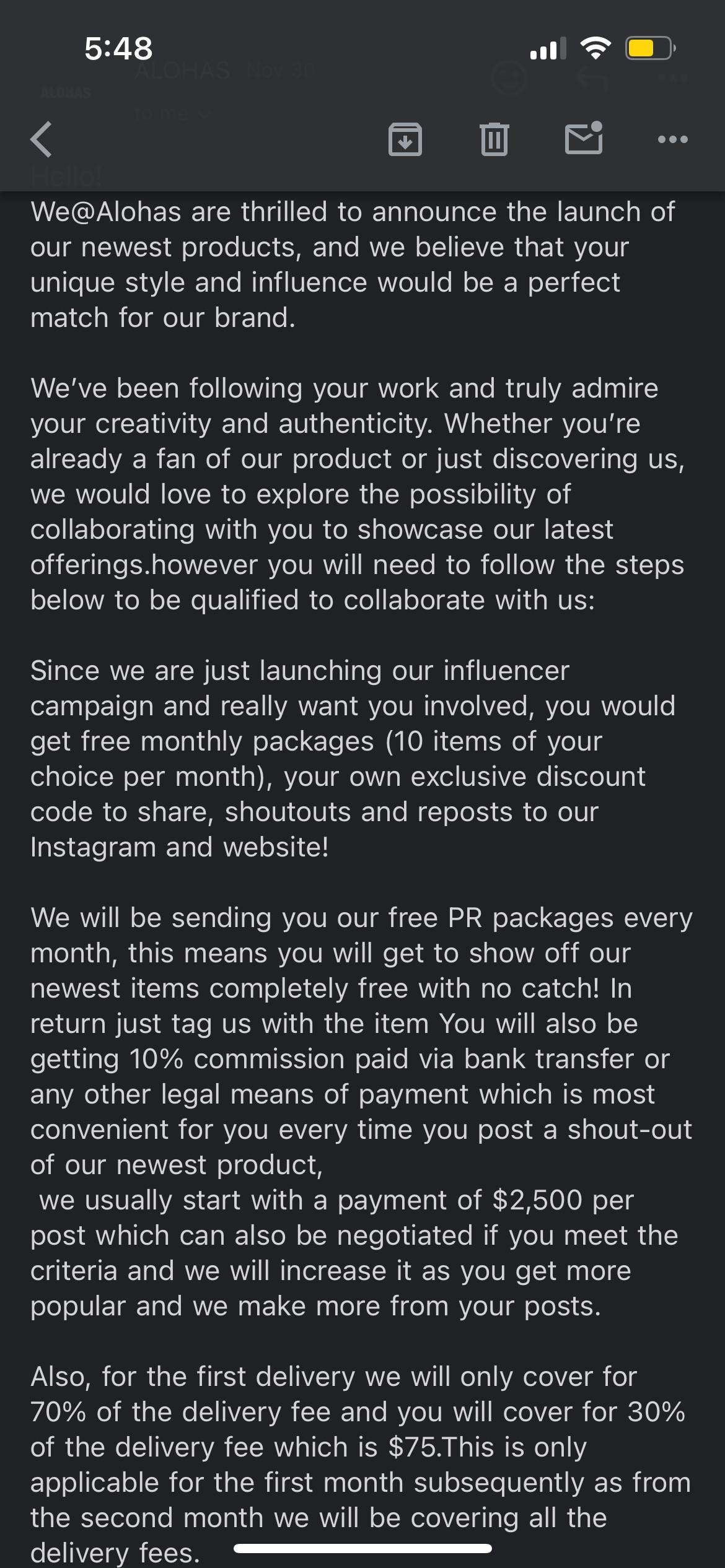 Alohas collaboration scam?? | Scrolller