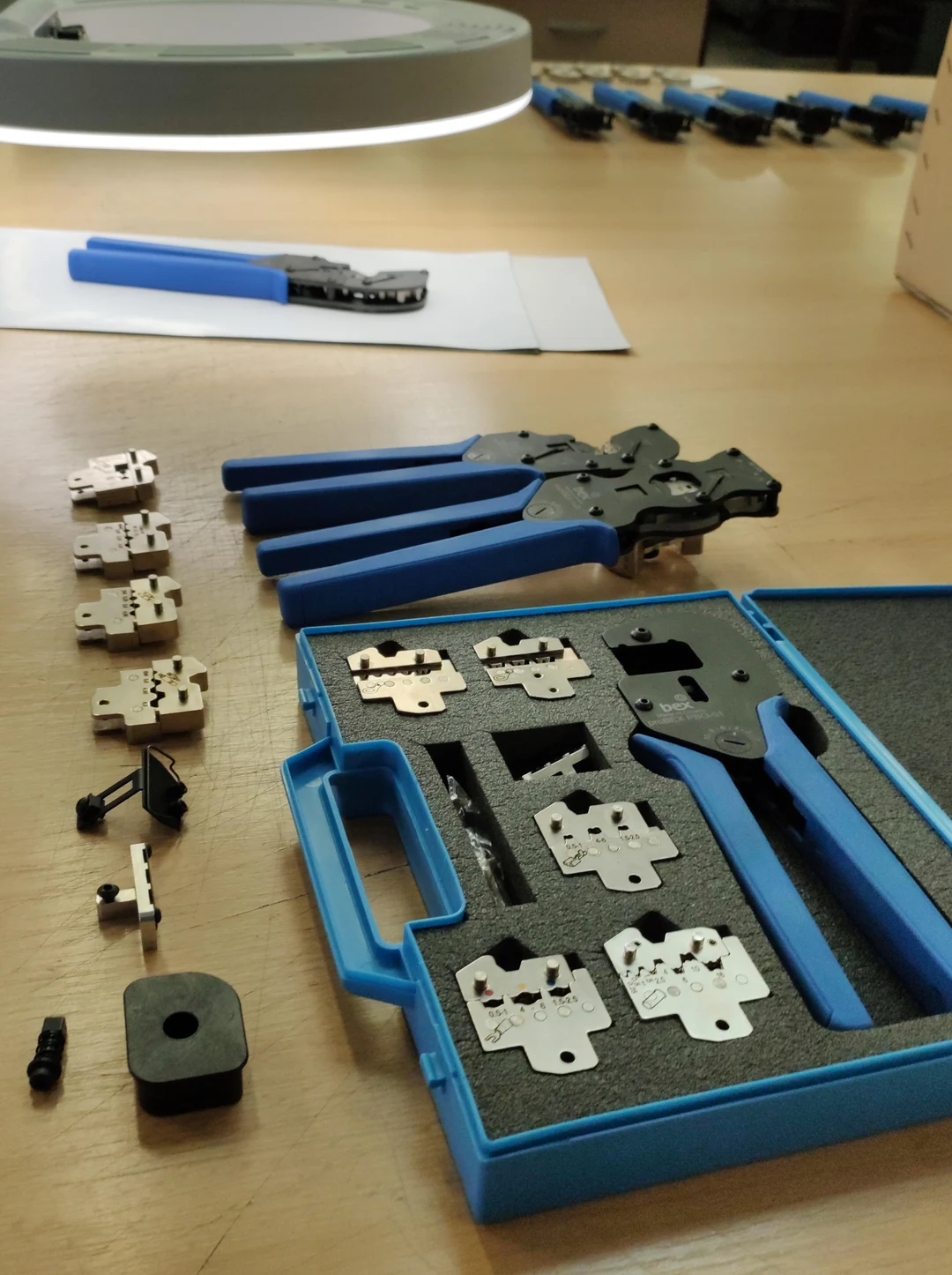 Sneak peek at a photo shoot of crimping tools. | Scrolller