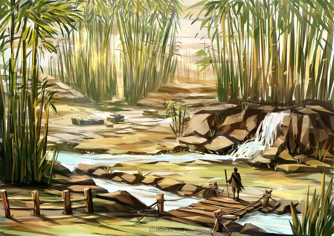 Bamboo Forest, andrewaprilio (me), digital, 2023 | Scrolller