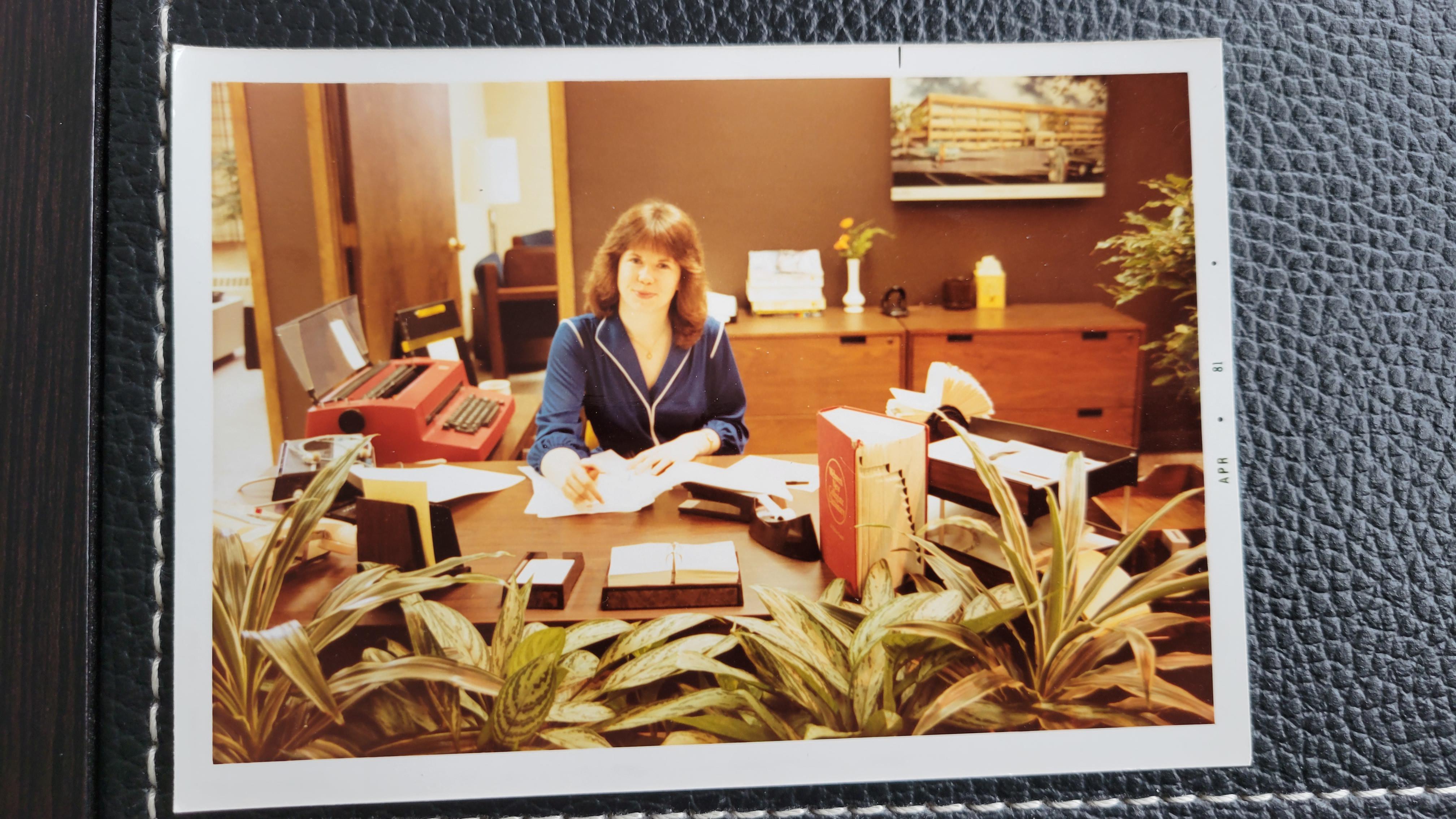 My Mom In April 1981 Working At United Properties Scrolller