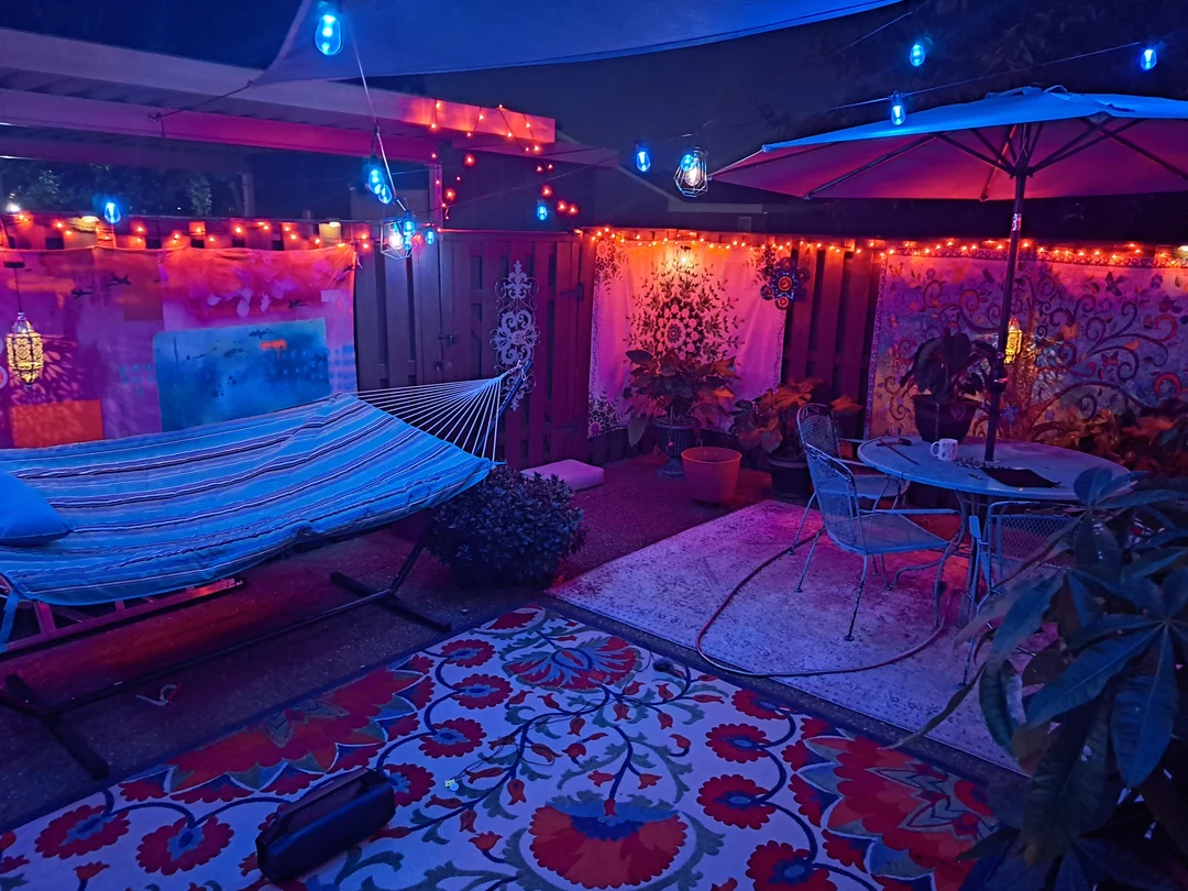 My patio at night... | Scrolller