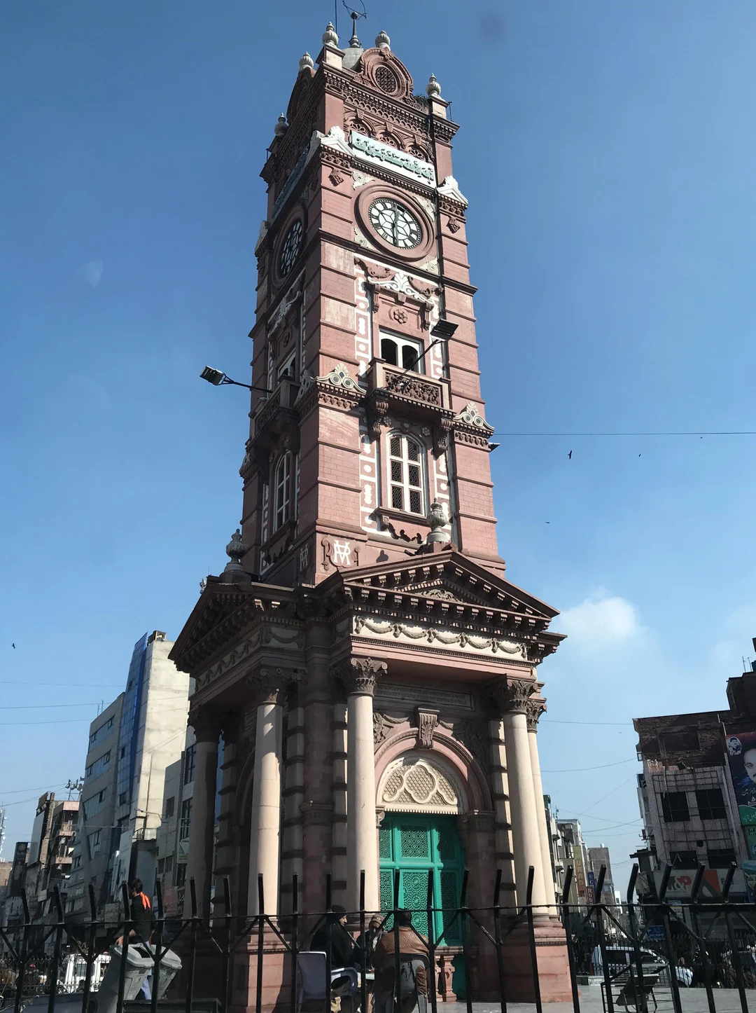 Ghanta Ghar, the Faisalabad Clock Tower, in Faisalabad, Pakistan, built in 1905 in the oldest ...