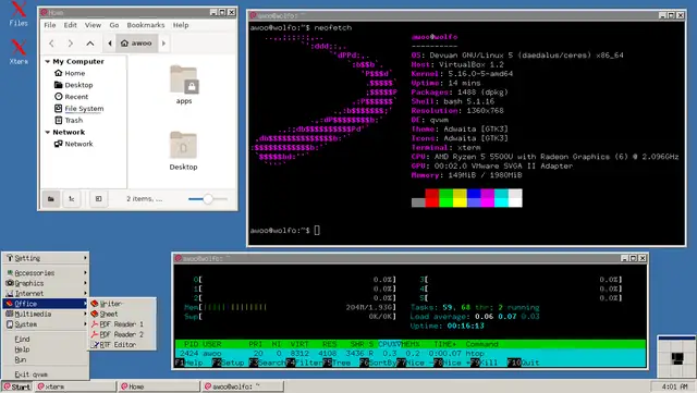 [QVWM] Here's the desktop. Use Asveikau's qvwm Github git to install it to your system. | Scrolller
