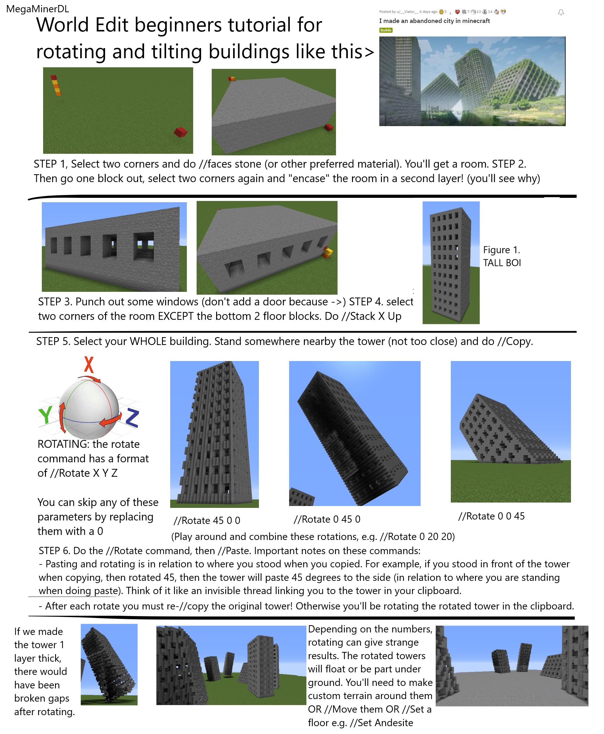 Rotating and stuff with the World Edit plugin | Scrolller