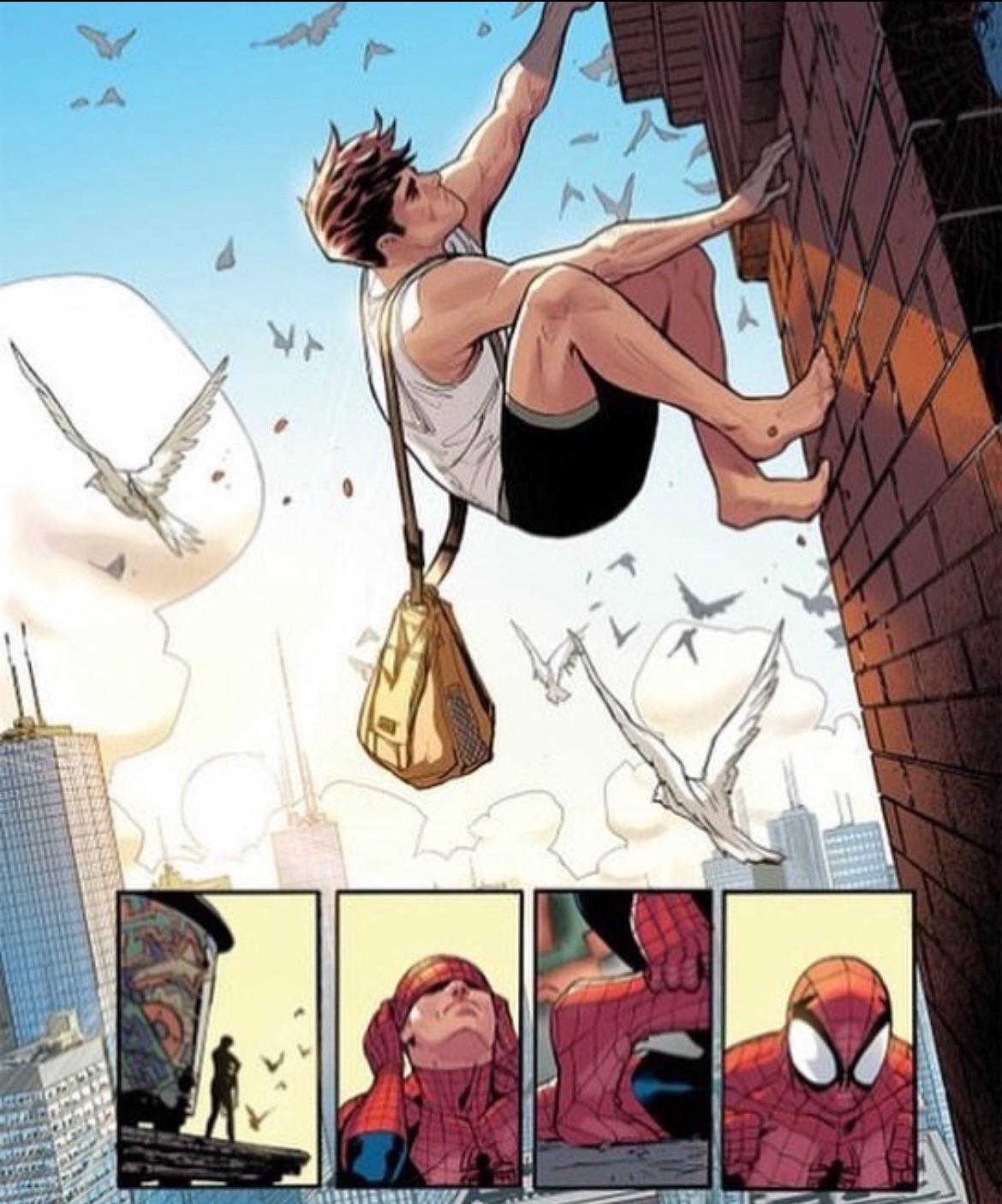 Spider - Man cosplay🕷️🕸️//// Does anyone know the name or where i can get the bag Peter is ...