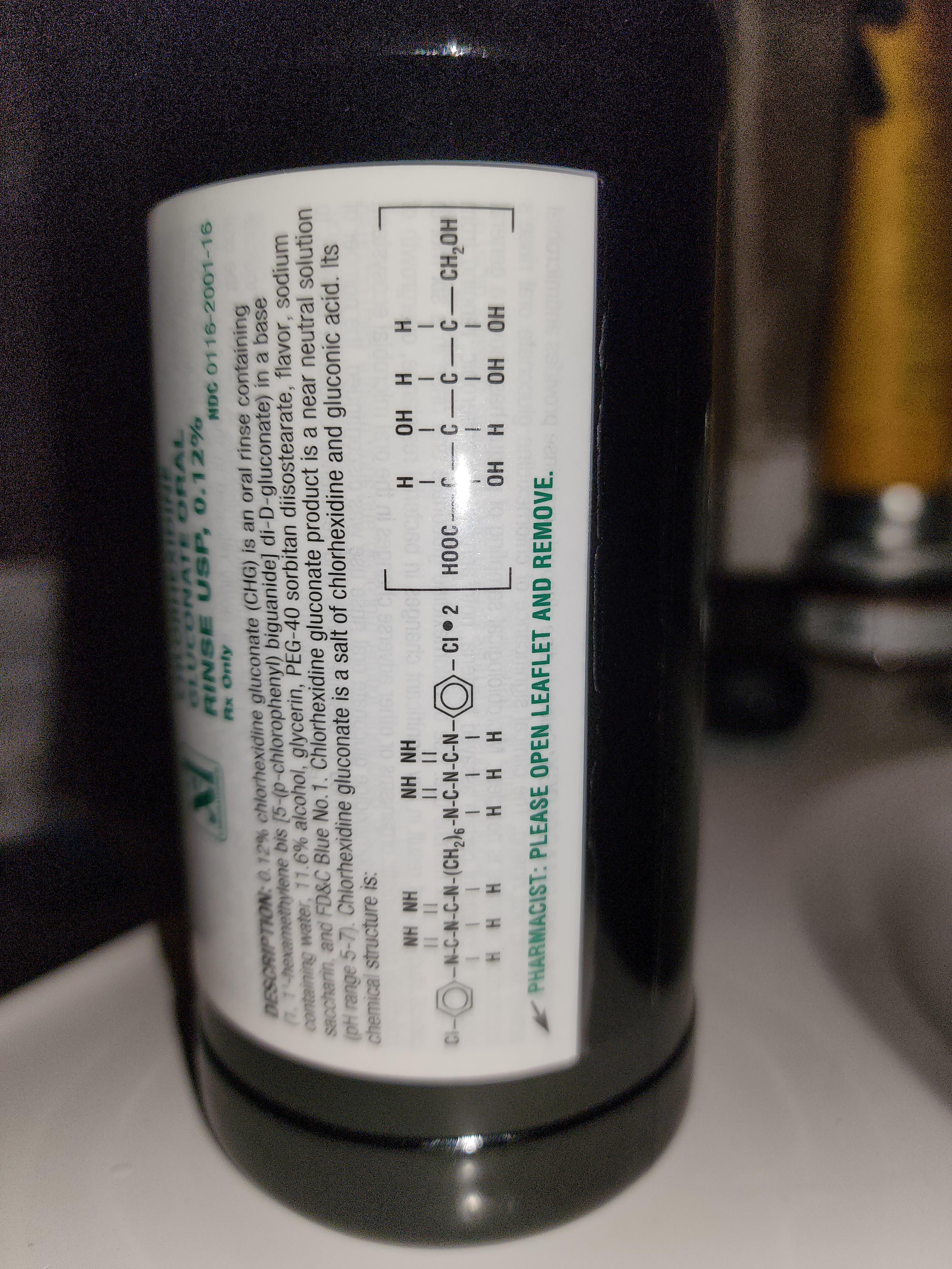 My prescription mouth wash has the chemical structure printed on the label | Scrolller
