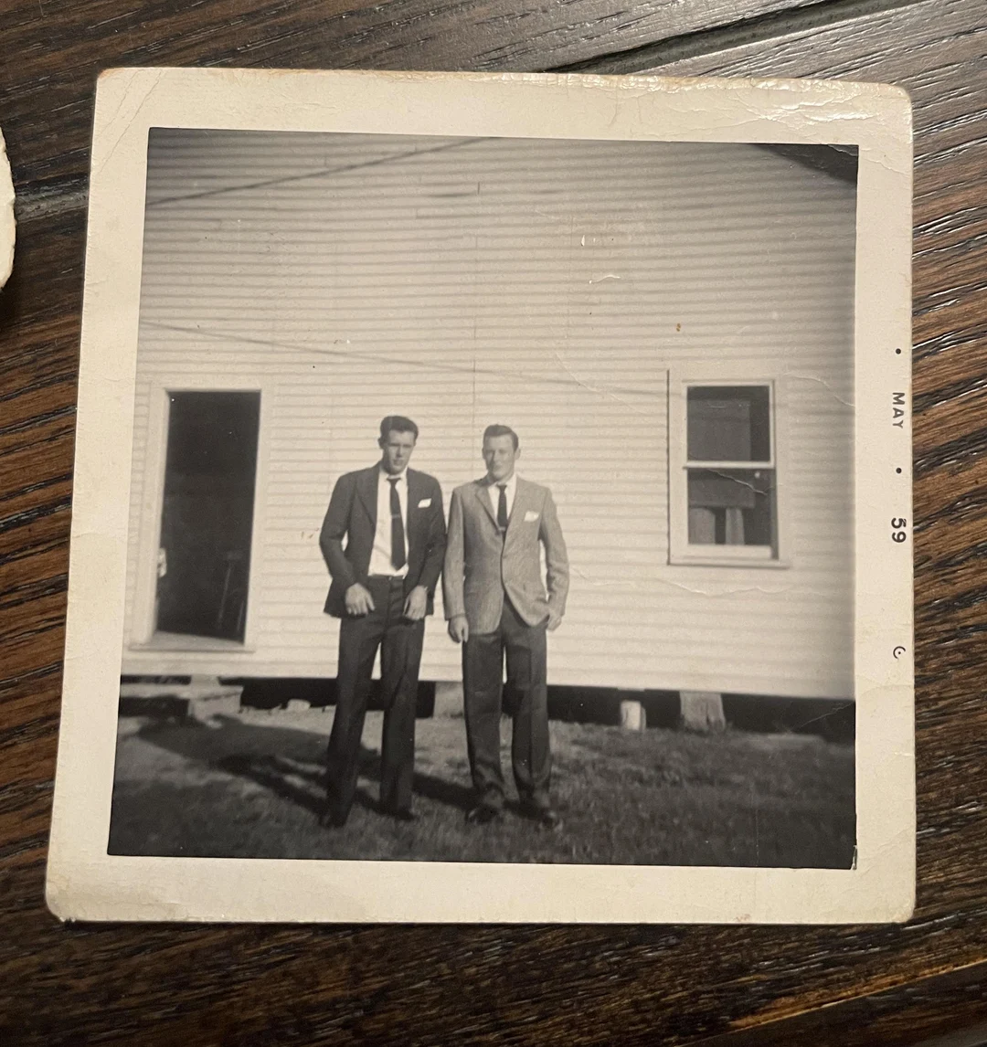 My grandpa Jerry (left) and his brother Douglas. 1959. | Scrolller