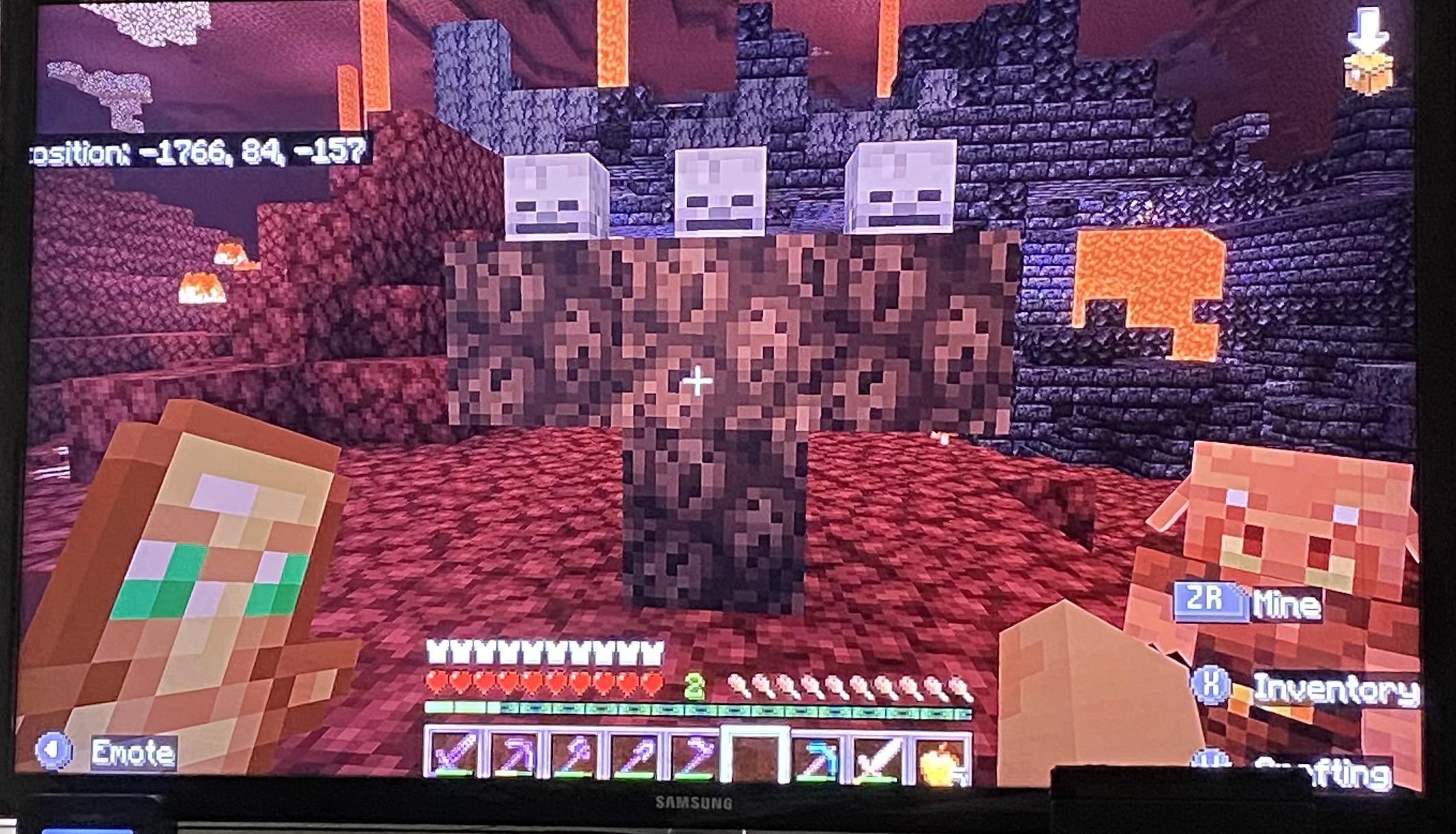 I tried to spawn the wither in peaceful (I got the skeleton heads from ancient cities) | Scrolller