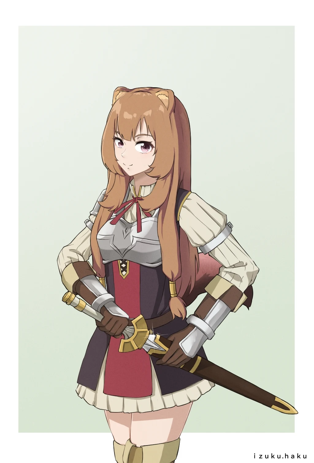 Raphtalia unsheathing her sword (By izukuhaku) | Scrolller
