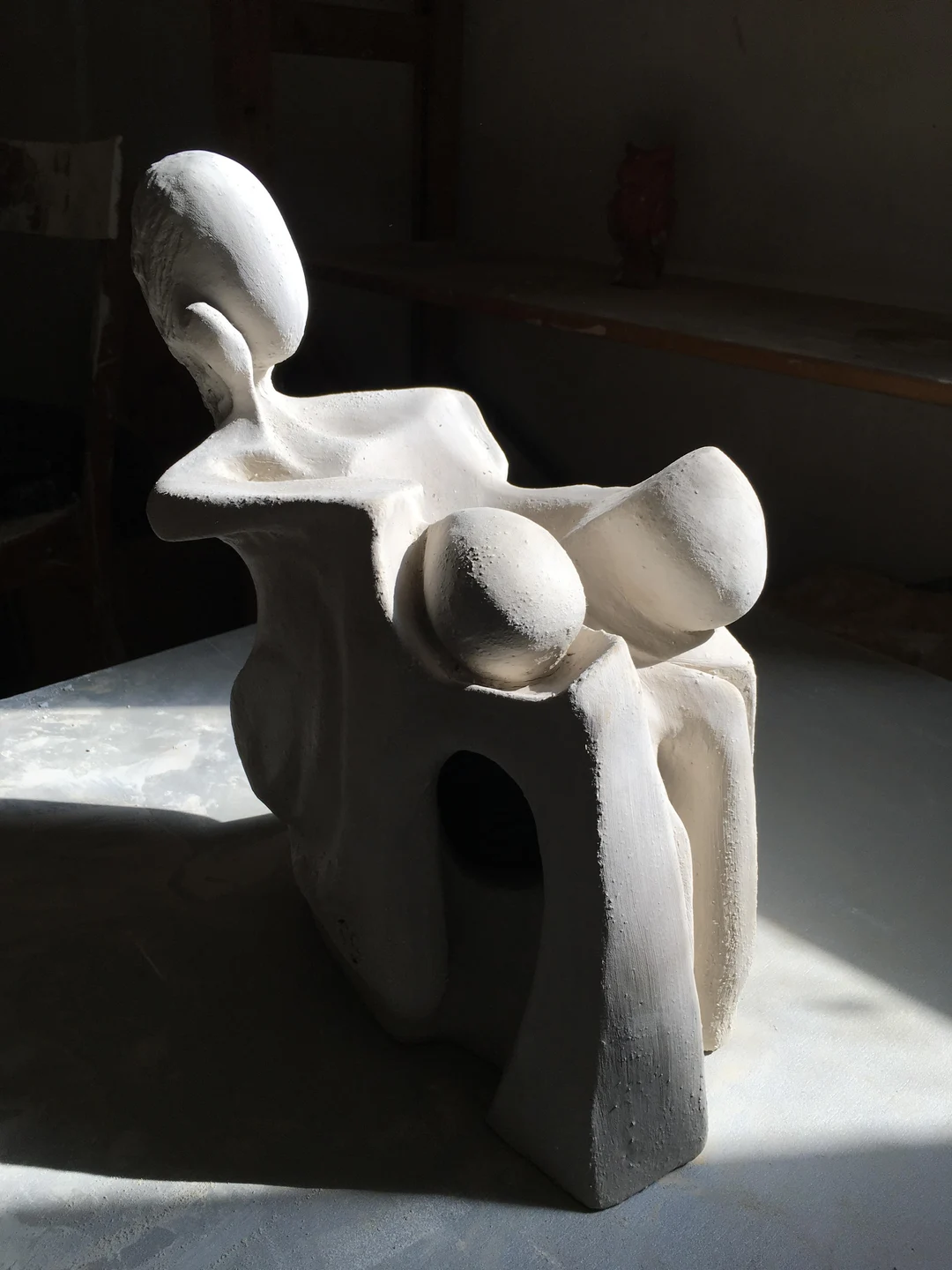 Artwork - The Thinking Woman, Me, white chamotte sandstone, 2023 | Scrolller