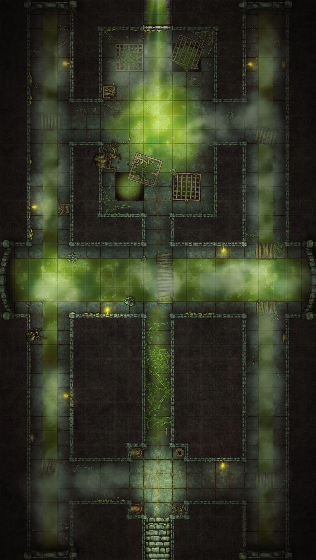 City Sewers dungeon map by Runebear Cartography | Scrolller